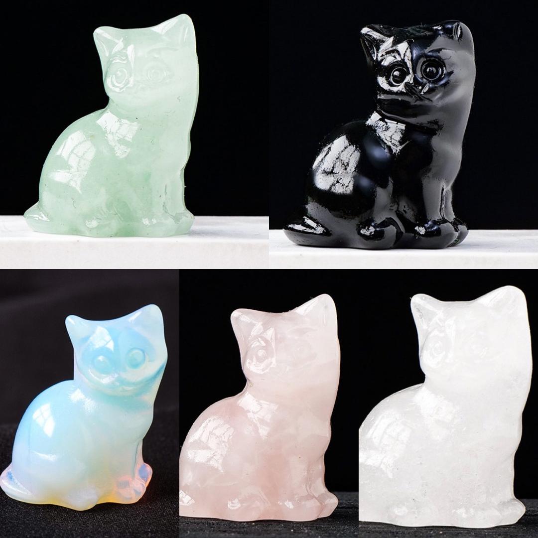Handmade Crystal Cats – Yellow Sunrise
